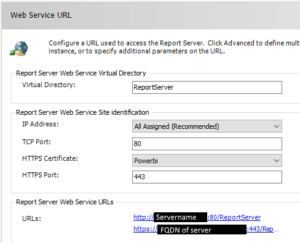 Power BI Server – Resolving “Web Portal URLs and Web Service URLs don’t ...